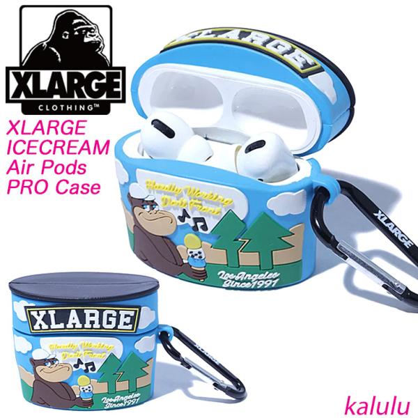 XLARGE（エクストララージ）ICECREAM Air Pods PRO Caseイヤホンは付属しません。【ディテール】・XLARGE ICECREAM S/S TEE(101252011016)のグラフィックと連動したAirPods P...