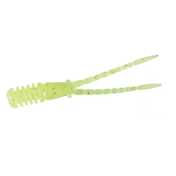 扁平ボディのツインテール形状。一見かなりアピールが強く見えると思うが、リトリーブ中はピタッとくっ付き、ツインテールならではの微波動アピール！さらにフォール中や止めた時には二本が離れてアピールもしてくれる。また、ツインテール形状のため、吸い込...