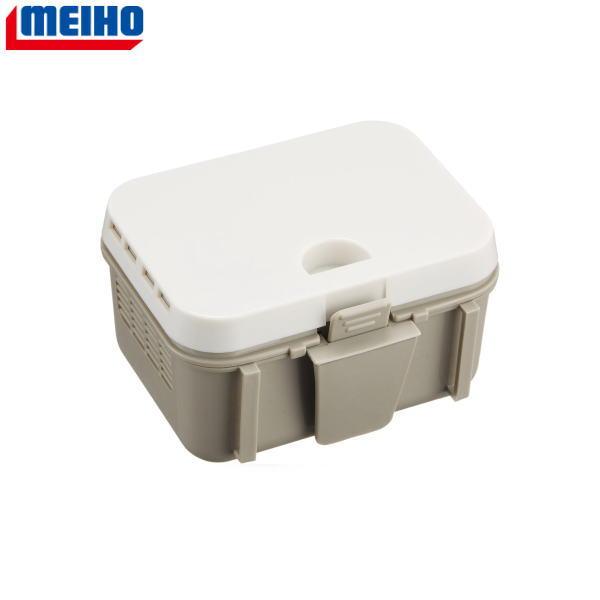 蓋と本体両サイドに通気口を設置し、通気性が良く日除けカバーも搭載しているので、カニや虫エサが弱りにくい専用設計。落とし込み釣りに最適。ベルト通し穴付■サイズ：115×95×66mm■素材：耐衝撃性コーポリマー