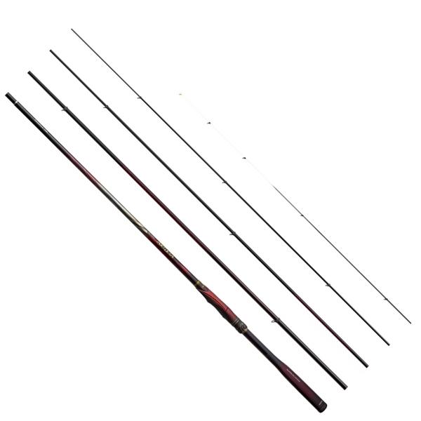 品番:1-530アングラーの意図に素直に応える操作性。魚を自在にコントロールできる調子設計。スピーディな展開を可能にする、攻めの1本。全長(m):5.30継ぎ方式:振出継数(本):5仕舞寸法(cm):114.7自重(g):177先径(mm)...