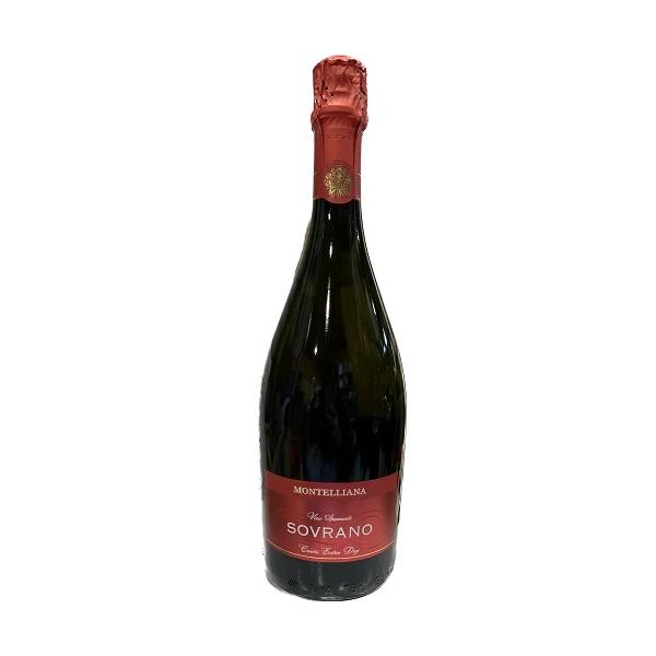 【よりどり６本以上、送料無料】　Monteliana (Veneto) Cuvee Sovrano Glera Spumante Extra Dry VSQ NV11.5% 750mlモンテリアーナ　ソヴラーノ エクストラドライ 泡