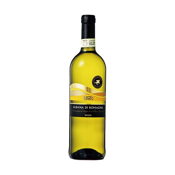【輸入元欠品】【よりどり６本以上、送料無料】　Cevico Albana di Romagna Secco DOCG 12.5% 750mlチェヴィコ　アルバーナ ディ ロマーニャ 白
