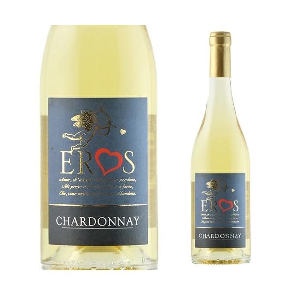 【トロピカル＆バニラなシャルドネ100％】【よりどり６本以上、送料無料】Eros Chardonnay Rubicone 750ml | エロス シャルドネ ルビコーネ 　白ワイン イタリア 白ブドウ シャルドネ エミリアロマーニャ州