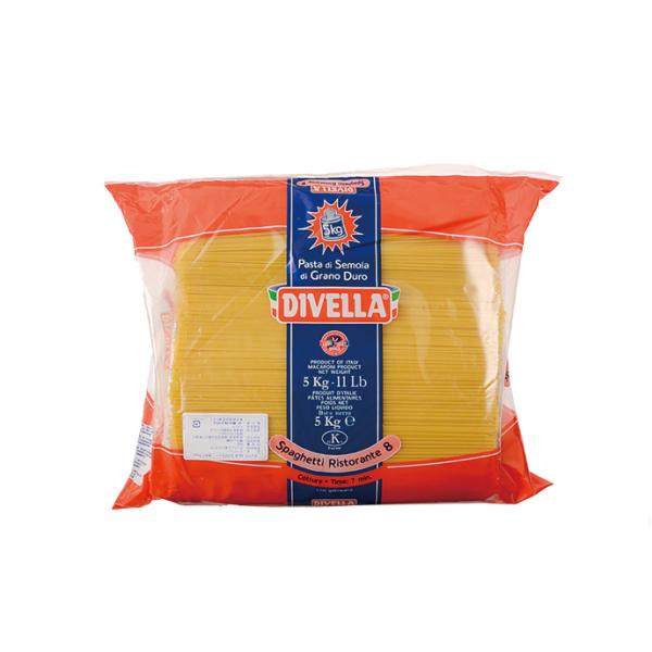 ディベラ　Ｎｏ８　スパゲティ　１．７ｍｍ　５ｋｇ｜DIVELLA厳選された世界各地ディラム小麦を南イタリア自社工場にて製粉