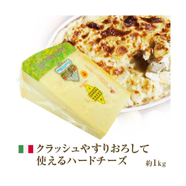 【冷蔵】 フィオルディマーゾ社　グラナパダーノ　ＤＯＰ　約1kg　ブロック カット Grana Padano D.O.P. 1kg block cut FiordiMaso FDM　｜カ　フォルム　ジャパン　｜イタリア　チーズ｜爆裂無敵価格...