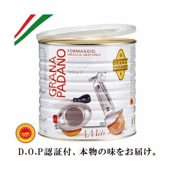 【お試し特価】【冷蔵】(イタリア・Maser社) マーゼル グラナパダーノパウダー 1kg D.O.P認証（フレッシュ鮮度保持缶入）※フタ付き | DOP Grana Padano Powder 1kg イタリア産 チーズ パスタ サラダ ...