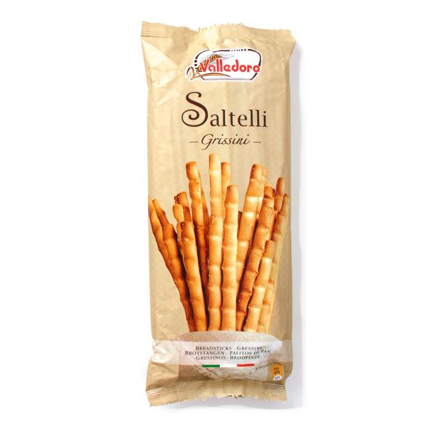 バレドーロ　グリッシーニ　サルテリ　Valledoro　１００ｇそのままでも、生ハムを巻いてもおいしい、前菜向けのお菓子です