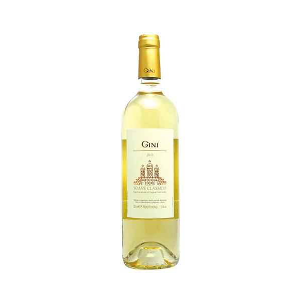 【よりどり６本以上、送料無料】　Gini Soave Classico DOC 12.5% 750mlジーニ　ソアヴェ クラシコ 白