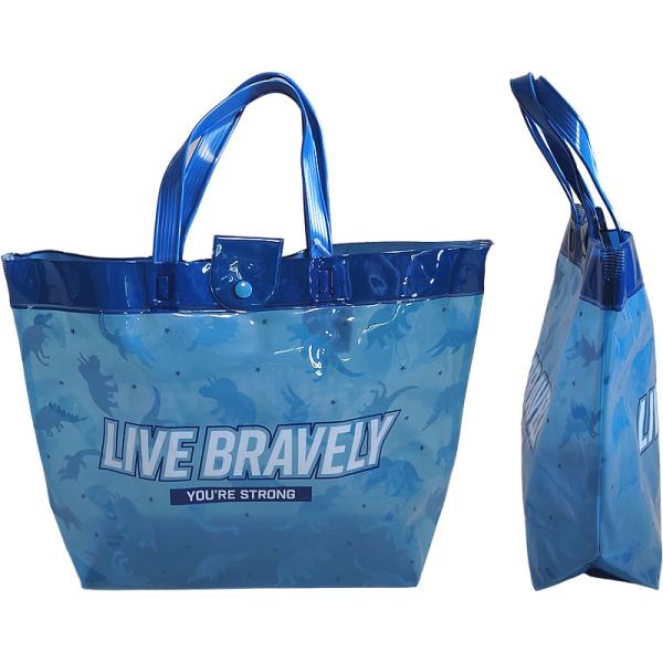 SUMMERBAG(LIVE BRAVELY）恐竜 バケットバッグ ビニールバッグ(スイミングバッグ水着入れプールバッグ/ビーチバッグ） (NL43536)  サイズ：約W35xH28xD10cm 材質：PVC  *絵柄はサンプル画像です。...