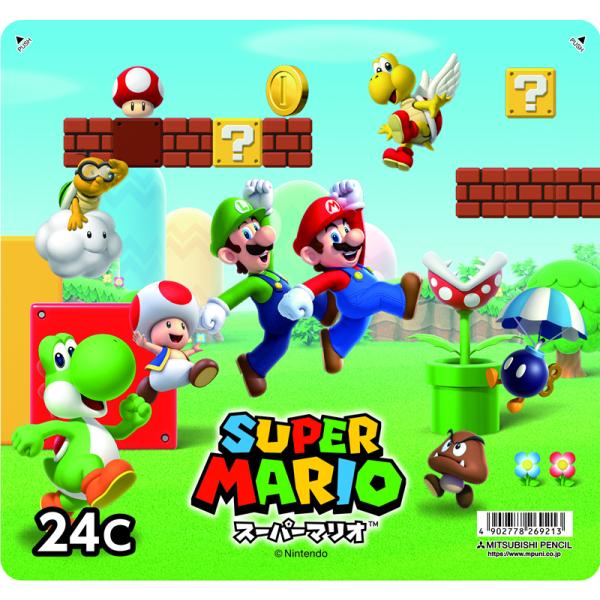 スーパーマリオブラザーズスタンダード5(SMS5)2021新学期色鉛筆２４色(色えんぴつ２４C)(K88024CSMS5)●鉛筆の軸型:丸軸 ●サイズ:縦187.0×横199.0×厚さ12.0mm●重量:322.0g  4902778269...