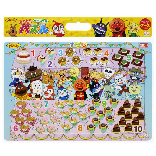 それいけ！アンパンマン知育パズルすうじ(5400017E)大人気のケースつきB4パズルが大幅リニューアル！ちいさなお子様向けの簡単なものから、少しレベルアップしたものまで幅広く楽しめます★パズルの難度の目安になるわかりやすいマークが付いてい...