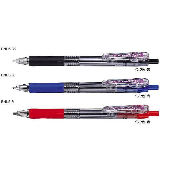 タプリクリップ1.6(Tapli clip)[ゼブラ（ZEBRA）] 油性ボールペン(1.6mm) (BNU5)  インクたっぷり※で、バインダークリップ採用！ ※当社従来のノック式油性ボールペンと比較して、インク40％増量。  仕様 ●軸...