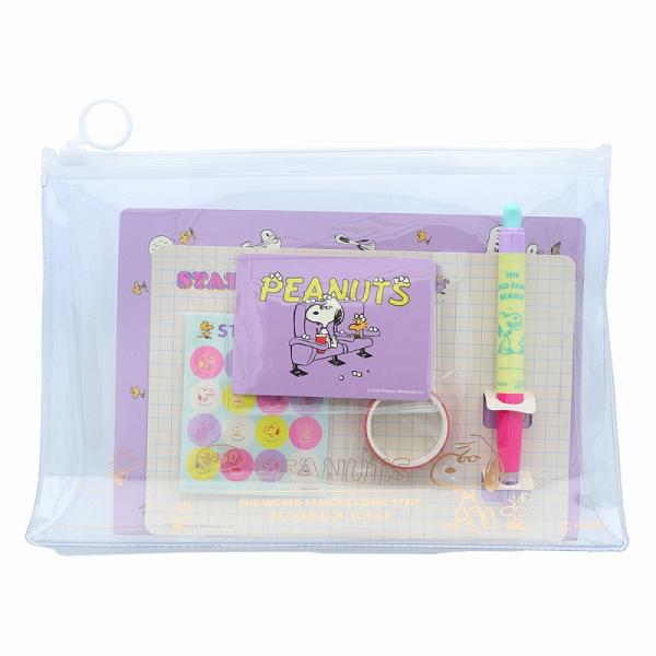 スヌーピー[Snoopy]PEANUTS(バイオレット) アメリカンテイスト10弾 スライダーケース入りステーショナリーセット (S4731980)  スライダーケース：【材質】PVC・紙 ノートA5：【材質】紙 【内容】本文：24枚 プチ...
