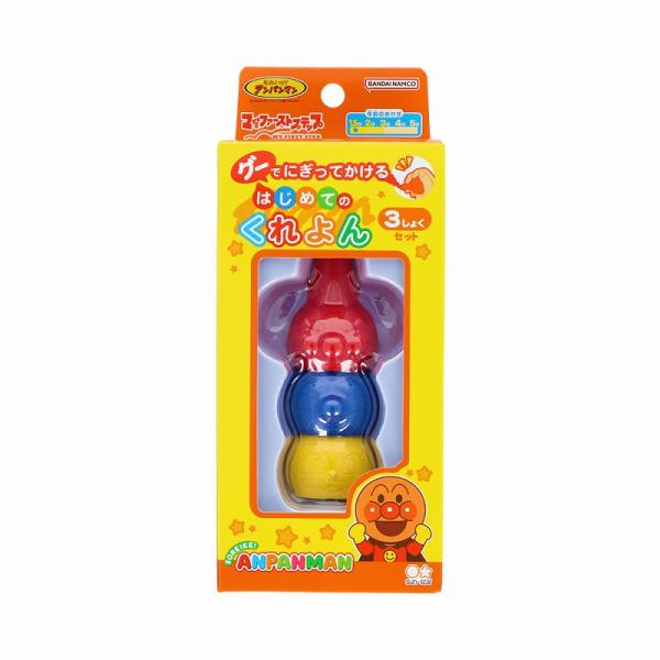 それいけ！アンパンマン マイファーストステップ はじめてのくれよん３色(グーで握って描ける連結クレヨン） (1700010A)  【材質】ワックス・ポリエチレン・顔料 【内容】くれよん：3本  年齢のめやす：1.5〜4歳  【本体サイズ】約...