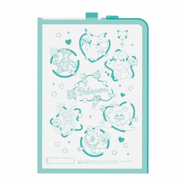 ポケットモンスター[ポケモン] PocketMonsters Fancy Time れんらくぶくろ(A4連絡袋/ファスナー付き連絡プリント入れ）) (891729004)  A4サイズ対応 出し入れしやすいL型ファスナー 中身が見える透明生...