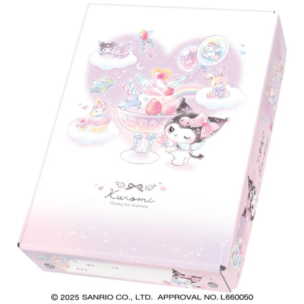 クロミちゃん[SanrioKURIMI]サンリオ（ハート） クラックス（CRUX) お道具箱(おどうぐ箱) (CR133815)  中にも柄付き  底サイズ：275×193×54mm 蓋サイズ：288×207×49mm  ※製造工程上、サイ...