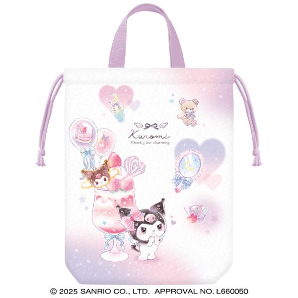 クロミちゃん[SanrioKURIMI]サンリオ（ハート） クラックス（CRUX) 学校シューズバッグ(上履き入れ/シューズ袋) (CR133860)  素材：ポリエステル  内側ネームタグ付き！  シューズを入れるのにピッタリ！  サイズ...