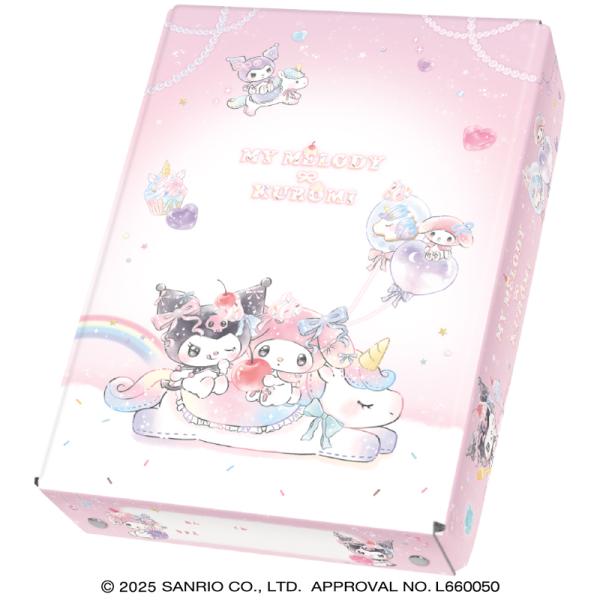 マイメロディ&amp;クロミちゃん[MyMelody/KURIMI] サンリオ[SANRIO] （ユニコーン）クラックス（CRUX) お道具箱(おどうぐ箱) (CR133864)  中にも柄付き  底サイズ：275×193×54mm 蓋サイ...