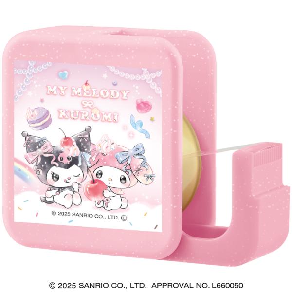 マイメロディ&amp;クロミちゃん[MyMelody/KURIMI] サンリオ[SANRIO] （ユニコーン）クラックス（CRUX) セロハンテープ(テープカッタ−) (CR133877)  ●刃が収納できるから安全 国産テープ使用 テープ...
