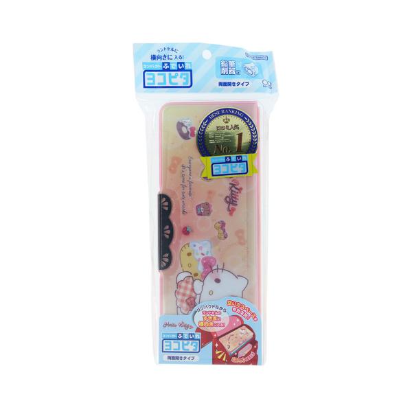 ハローキティ[HelloKitty]サンリオ コンパクトふでいれヨコピタ(マグネット筆箱/筆入れ) (S1314530)  キャラモチーフのスイーツやスナックなどを使った心ときめく要素を詰め込んだデザイン  【材質】本体：ABS・PVC・P...