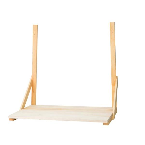 外 　寸 　61(高)-62(巾)-42(奥)センチ 備　　考材質　板：桐集成材　脚：白松板厚　14mm板巾　奥（台座部分）　60×40cm※当製品は壁付け専用です。置いてはお使い頂けません。※壁取付用のクギ/ビスは同梱しておりません。設置...