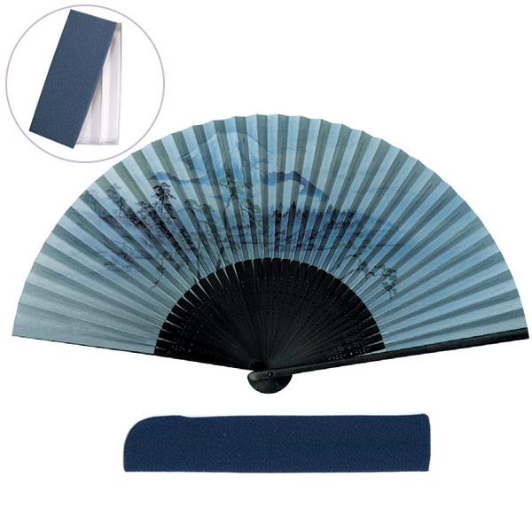 上品な和風の柄を描いた扇子。差し袋とセットでお届けいたします。※モニターやブラウザなどによって、実際の物と色味が異なる場合がございます。キーワード：父の日爆買