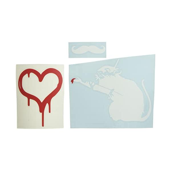 カインドストア MacBook Air / Pro 11 / 13インチ マックブック ステッカー シール ラブ ラット バンクシー LOVE RAT Banksy ホワイト M591-WMacBook アートステッカー シール対応サイズ ...