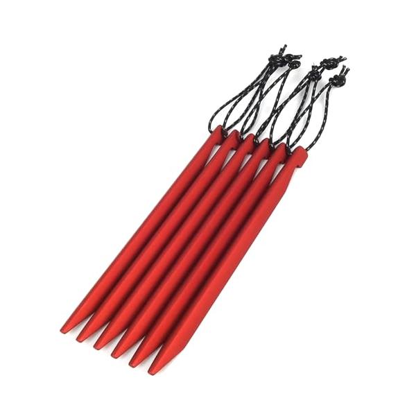 *?特徴(1)超軽量＆コンパクト*アルミ合金ならではの軽さで1本わずか10グラム V字なのでペグを重ねてコンパクトに持ち歩けて、登山やソロキャンプにも最適です。荷物を減らしたいアウトドアマンにとって、ぴったりのペグです。*?特徴(2)高い抵...