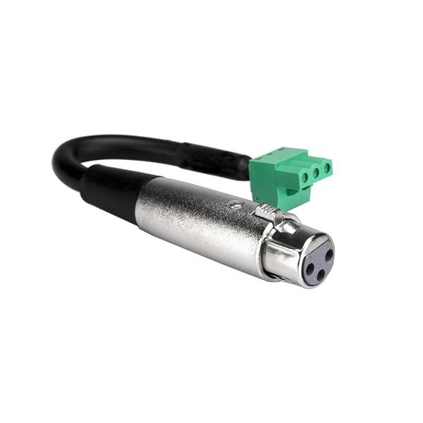 ホサXLR端子とユーロブロック端子を変換するアダプターです。プラグ：ユーロブロックメス - XLRキャノンメス楽器・音響機器:アクセサリ:ケーブル用変換コネクター