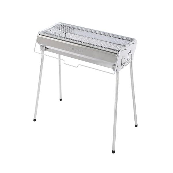 食材を動かさずに炭の足し増しが簡単 ハンドルを上に上げることで、網が上に上がります。網を動かしたり網の上の食材を移動させたりせずに、炭の足し増し・火力調節ができ便利です。 食材の焼きすぎを防ぐ 網を上に上げることで、食材を火から離し、焼きす...