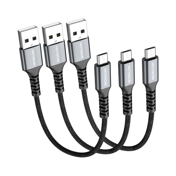 Micro USBケーブル USB AからMicro USBケーブルはすべてのマイクロコネクタ携帯電話とマイクロデバイスの充電と同期に適している 急速充電 3 A電流急速充電をサポートし、24 AWG銅線コアを採用し、PCとUSB 2.0 ...