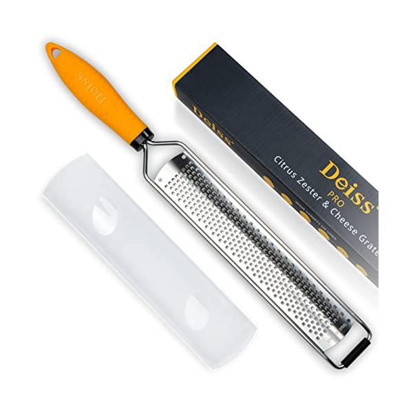 * 使い勝手が良い＆丈夫*下ろしには、錆びない滑らかで鋭いステンレススチールブレードと、滑りにくく滑らかなハンドルがついています。 ユニークで湾曲な側面は非常に硬く、必要なときに力を加えることができます。* キッチンのスペースを節約*かさば...