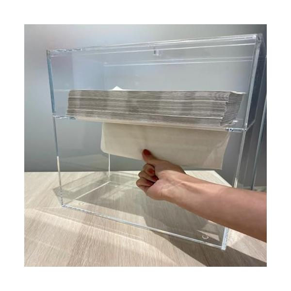 アクリル商品サイズ：W270*D135*H320入数：1個色：透明厚み：5.0ｍｍホーム&amp;キッチン/収納用品/キッチン収納/キッチンペーパーホルダー