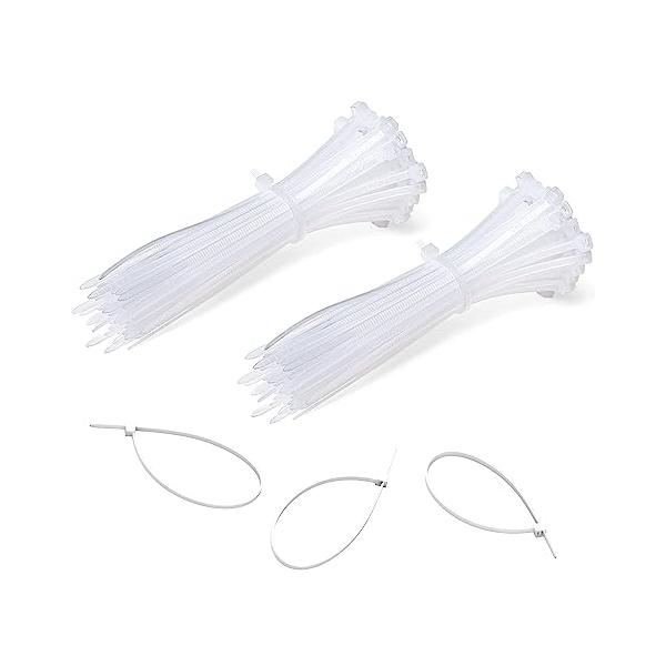 アップグレードのナイロン素材 Highwings 結束バンドは強力で改良されたナイロン66製で、耐紫外線性と耐候性に優れています。悪天候でも安心で(対応温度範囲は -40 *C * *85 *C) 、極端な条件でも長期間完璧に固定することが...