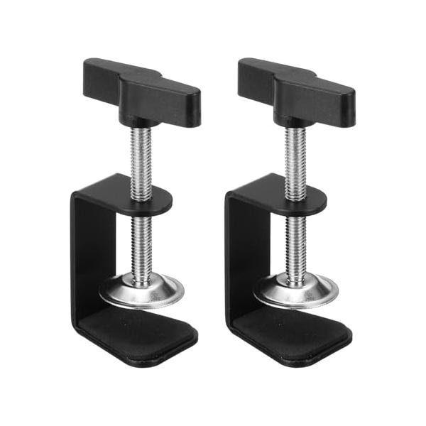 仕様：カラー：ブ ラッ ク；素材：アルミニウム合金 プラスチック；ベースサイズ：41 x 35mm / 1.61 x 1.38インチ 長さ*幅 ；トップサイズ：53 x 15mm / 2.09 x 0.59インチ 長さ*幅 ；調整可能な高さ...