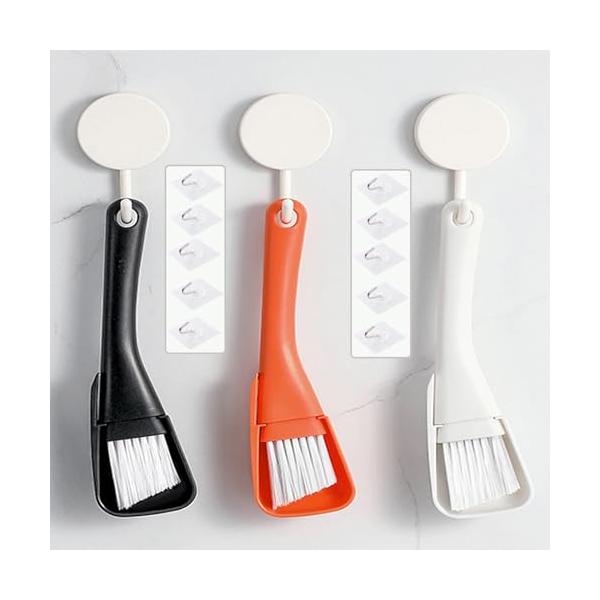 材質 網戸 掃除全部で13個、窓掃除白、黒、オレンジ各1個、フック10個、網戸掃除高品質のマテリアル、角度が付いたブラシは密な植毛で、汚れをしっかりかきだします。 ブラすみまでお掃除 サッシのレールをサッと掃ける、ペン型タイプのサッシブラシ...