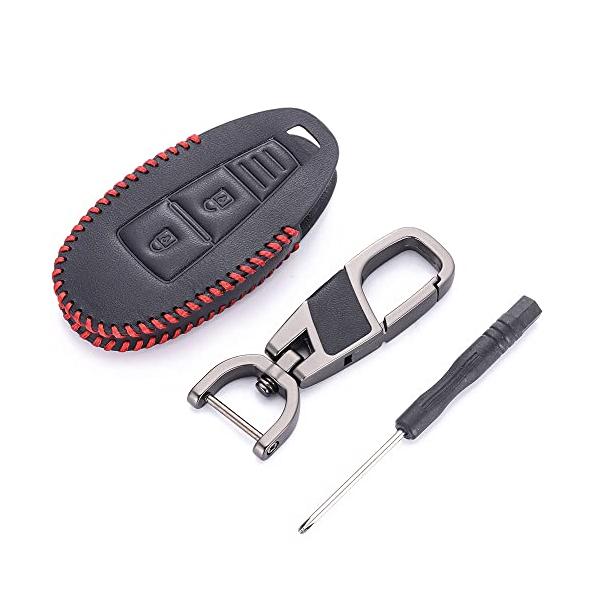 仕様 スズキ(suzuki)車用 純正スマートキーケースです。 適合車種 鈴木 SX4 Kizashi スイフト(*2016年) バレーノ イグニス S-CROSS エスクードなど設計専用。 抜群高級感 革製素材に太めの糸で縫製を施し、高級...