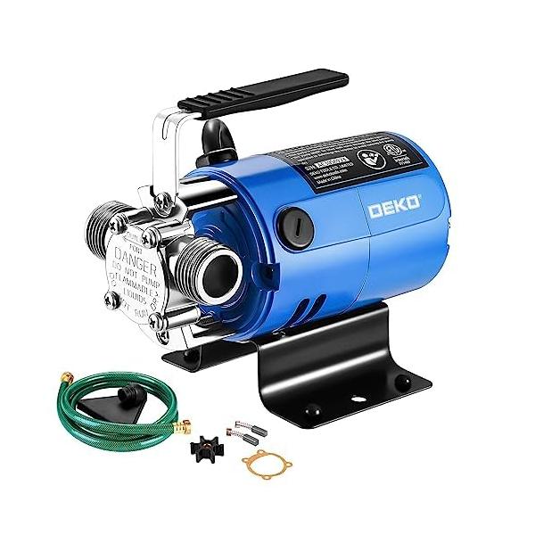 * 強力な汚水ポンプ DEKO家庭用水中ポンプは通販のポンプのないパワフルな750Wモーターを採用し、吐出量は12500L/H、最大揚程は9mに達し、素早く排水できます。また、循環ポンプは5mmまでの汚れものを通過できるので、菜園・花壇の散...