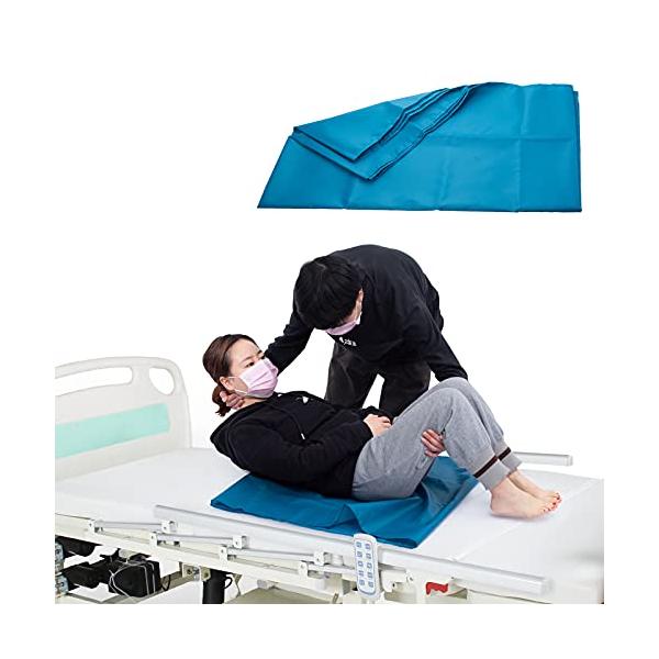 サイズ グリーン, 72*72cm、グリーン チューブラデザイン 折りたたまずに使える移乗用スライドシート。滑らかな表面を備えたチューブ状のデザインにより、車両、車椅子、またはリクライニングチェアへの乗り降りがとても楽になります。 時間短縮...