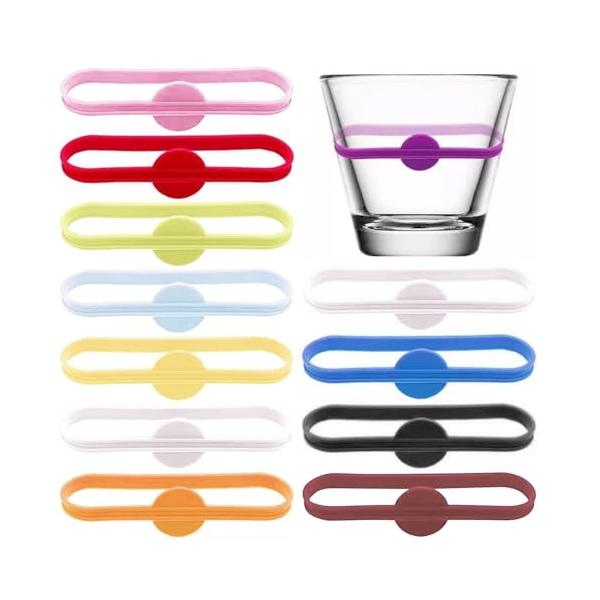 * 12色セット内容 12個セット 12色カラーマーカー付き *サイズ：展開時約15cm ピンク 、収納時約8cm イエロー 。カラーバリエーション豊富 * 簡単識別・衛生的 カラフルなマーキングで飲み物の区別が簡単  パーティーやイベント...