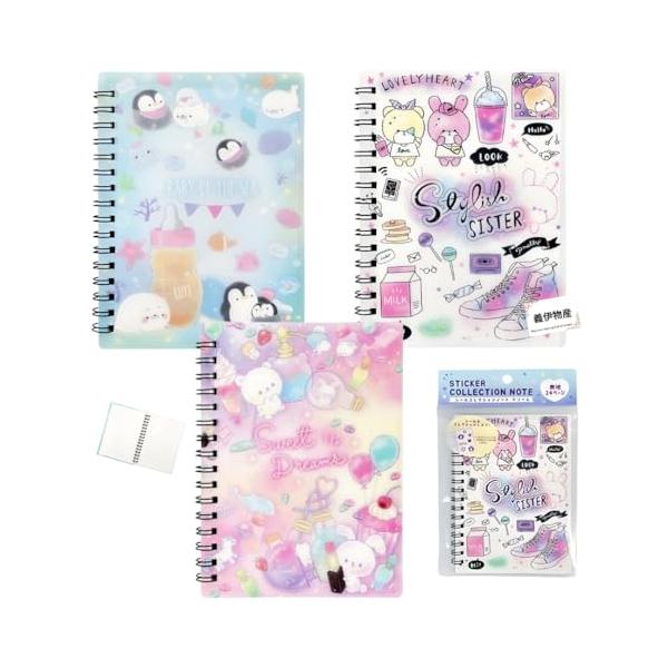 PP加工の無地ページにシールをきれいにコレクションできる、貼って剥がせる使いやすいシールノート。好きなシールをたっぷり集められるシール帳で、24ページの無地台紙に厚みのあるシールもしっかり整理できます。シール交換にも使えるかわいいデザインの...