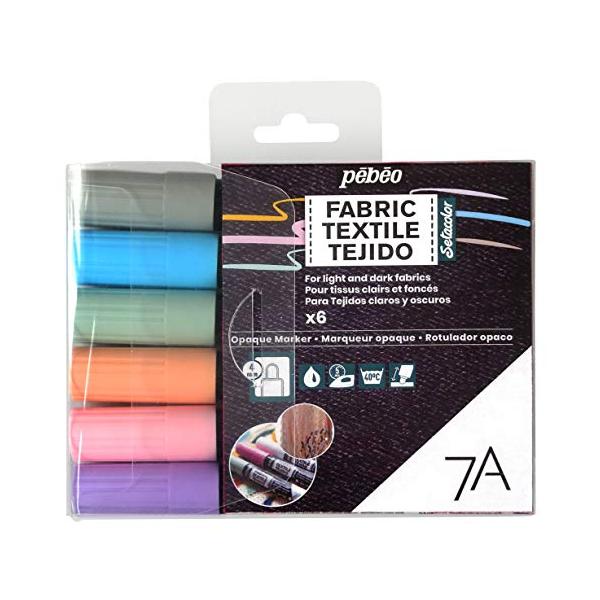 布用マーカー水性アクリルペイント不透明で濃色生地にも発色アイロン定着後は洗濯可塗布可能な素材：綿・シルク、麻・ポリエステル/綿混紡などホビー/手芸・画材/裁縫材料/布描き用ペン・絵具