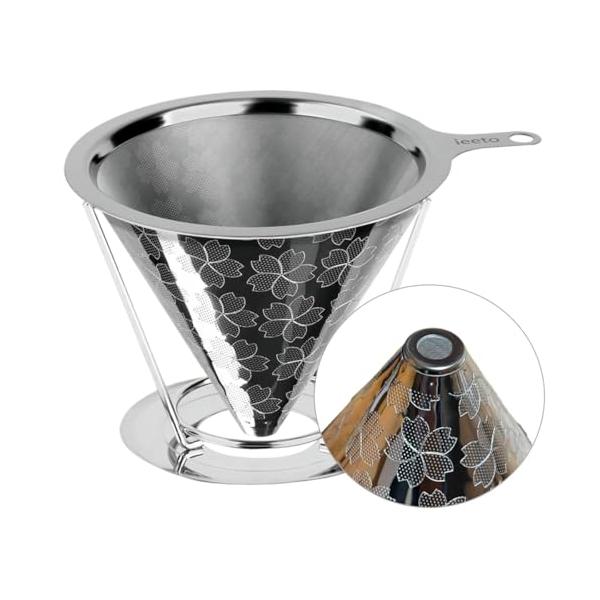 コーヒーオイルまで抽出可能 紙不要のステンレス製二重層フィルターです。 紙と違いコーヒー豆の風味や油分を最大限にお楽しみいただけます。 また、熱伝導率が高く一定の温度を保って淹れることができ、注いだお湯はストレートに流れて抽出されるので、コ...