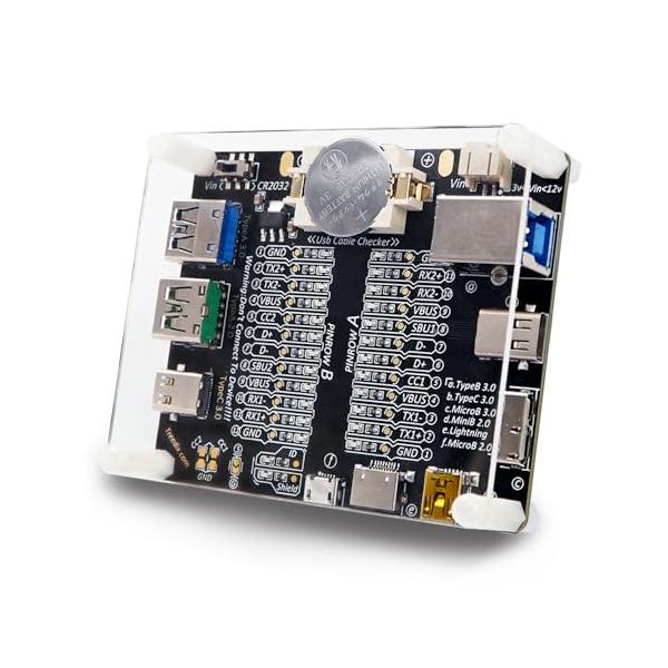 幅広い対応：本製品は、type C、micro、type A、type BなどのいろんなUSBコネクタをサポートして、ほとんどのニーズを満たすことができます。性能テスト：USBケーブルはテストボードのソケットに挿入して、ボード上のインジケー...