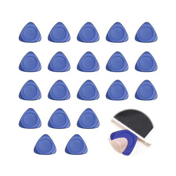 商品仕様 サイズ：3.1cm*1.7cm；カラー：ブルー；数量：20個入り。 高品質な素材 三角オープナーは、高品質のプラスチックでできており、頑丈で耐久性があり、表面が滑らかで変形しにくいです。表面の中央部分にくぼみがあり、親指がフィット...