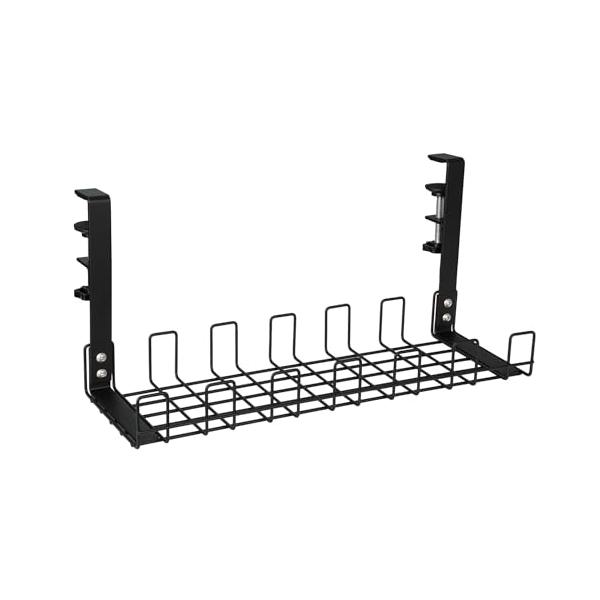 デスクの内側にも外側にも取り付け可能な2WAY仕様 (1)デスクの背面に板がついており既存のケーブルトレーの取り付けができない (2)デスクの内側に取り付けると膝と干渉してしまう。という方はケーブルトレーを外側に設置することにより解決されま...