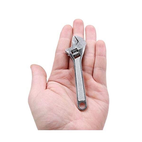 ＃45スチール素材のミニレンチでできており、軽量で丈夫で耐久性があり、錆びにくく、長期間使用しても信頼性があります。ジョークリアランスが小さく、緩んだり滑ったりしにくく、日常使いに便利なミニミニチュアスチールスパナーレンチ。コンパクトで持ち...