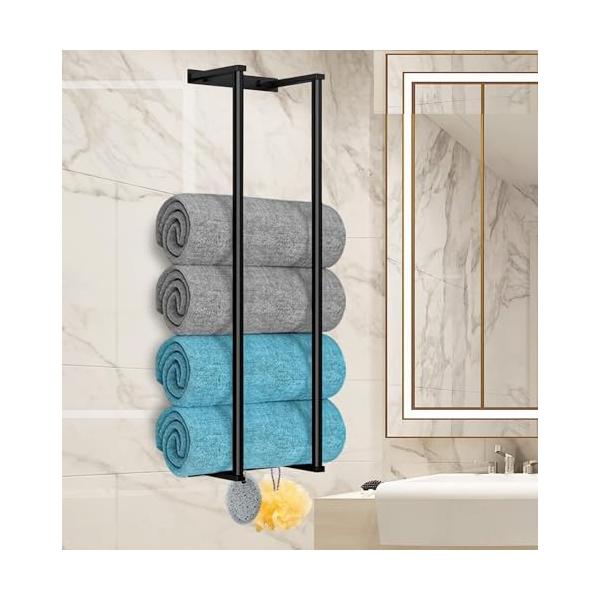 * タオルストッカーサイズ 幅15.5cm*高さ73cm サイズが十分なので、家族のみんなのフェイスタオル、バスタオルなど収納可能です。* ランドリー 収納 おしゃれで無駄がなく、どんなスタイルのバスルームにもマッチします。特に、モダンなデ...