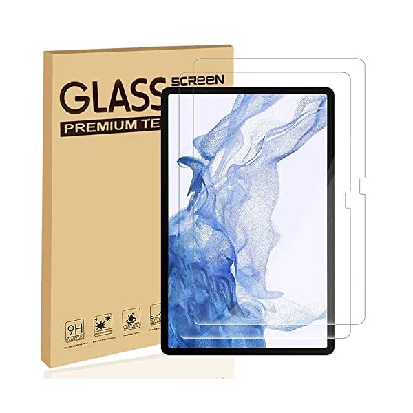 対応機種 For Samsung Galaxy Tab S9 Plus / S8* / Galaxy Tab S7* 12.4インチ 専用 フィルム 表面強度指数は9Hで、一般的なPETとフィルムの3倍、専用強化ガラス 高透過率 光の透過率...