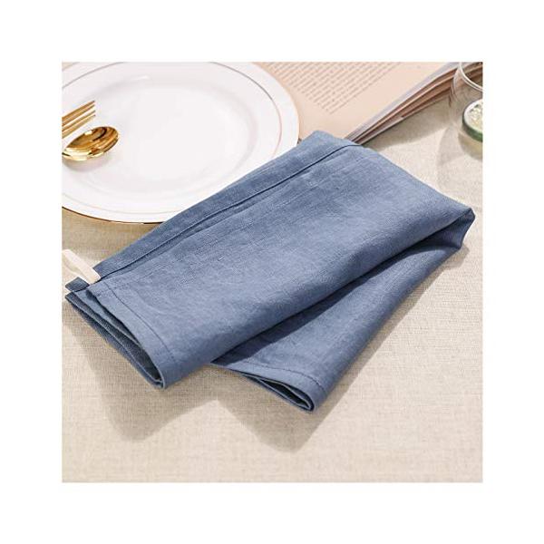 4のセット：各セットには４枚リネンダイニングテーブルスクエアナプキンが含まれています。素材：100％リネン製、天然素材ならではの質感が良い。サイズ：45ＣＭ*45ＣＭ、使用がより快適になります。用途：ホテル、レストランにも最適です。カラー：...